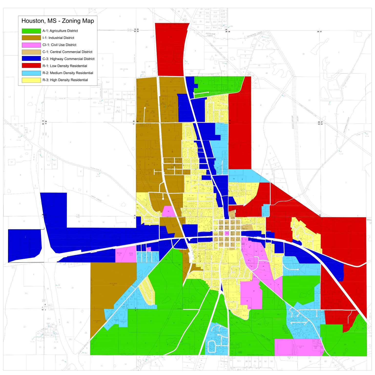 Zoning Maps – City of Houston, MS